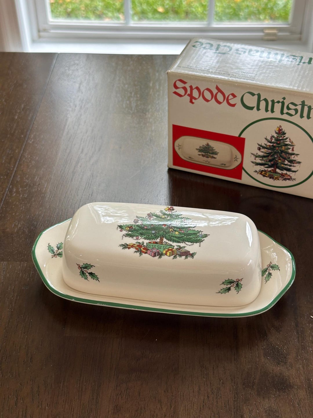 Spode Christmas Tree Covered Butter Dish - Etsy