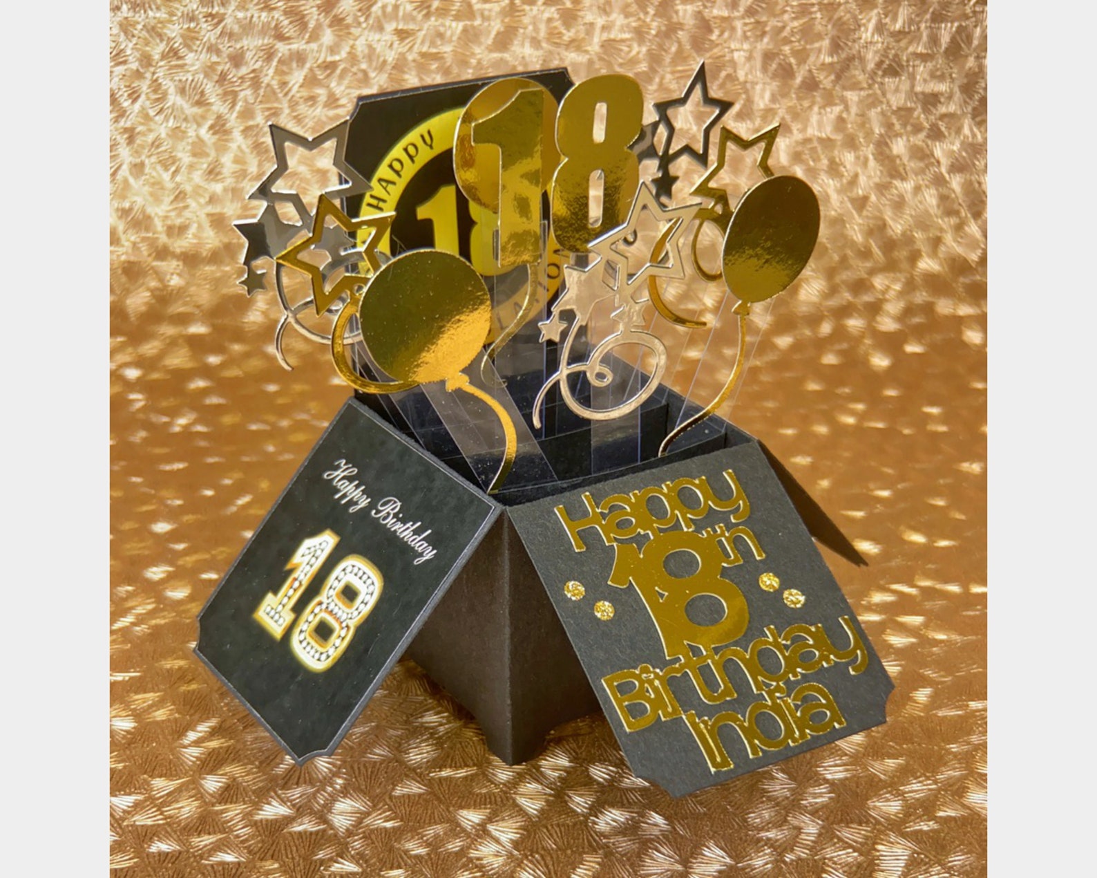 18th Birthday Card Pop Up Box Card 18th Birthday Card 18 | Etsy