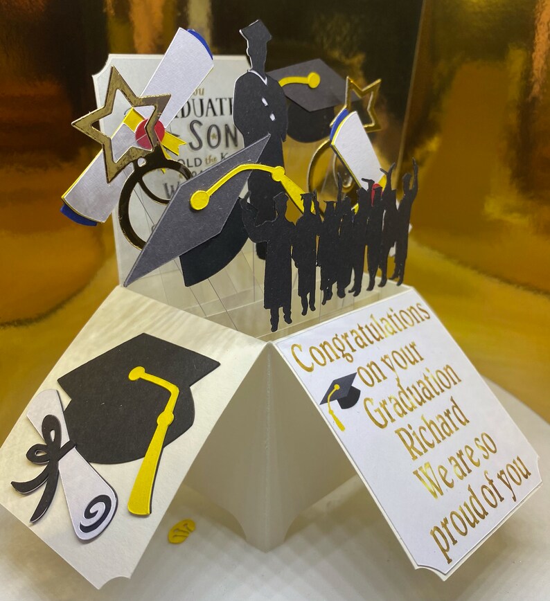 Graduation Pop up Box Card Card in a Box Personalised - Etsy