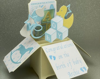 New Baby Pop up Card - Etsy UK