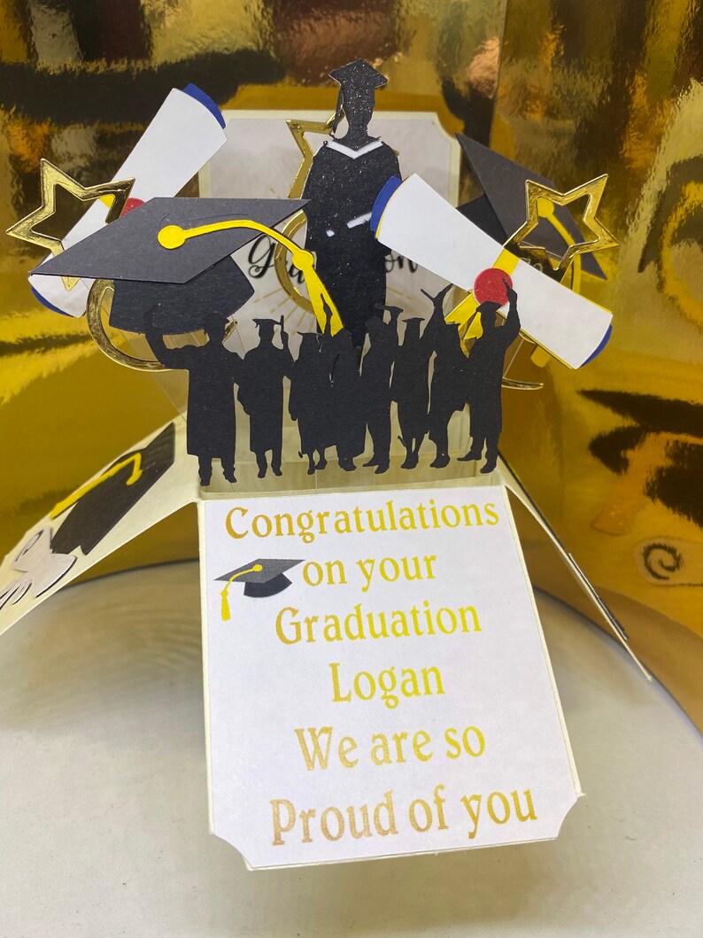 Graduation Pop up Box Card Card in a Box Personalised - Etsy