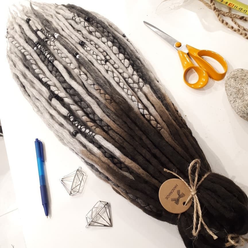 Wool dreadlocks full set 30 / 40 / 50 / 60 pieces / double | Etsy