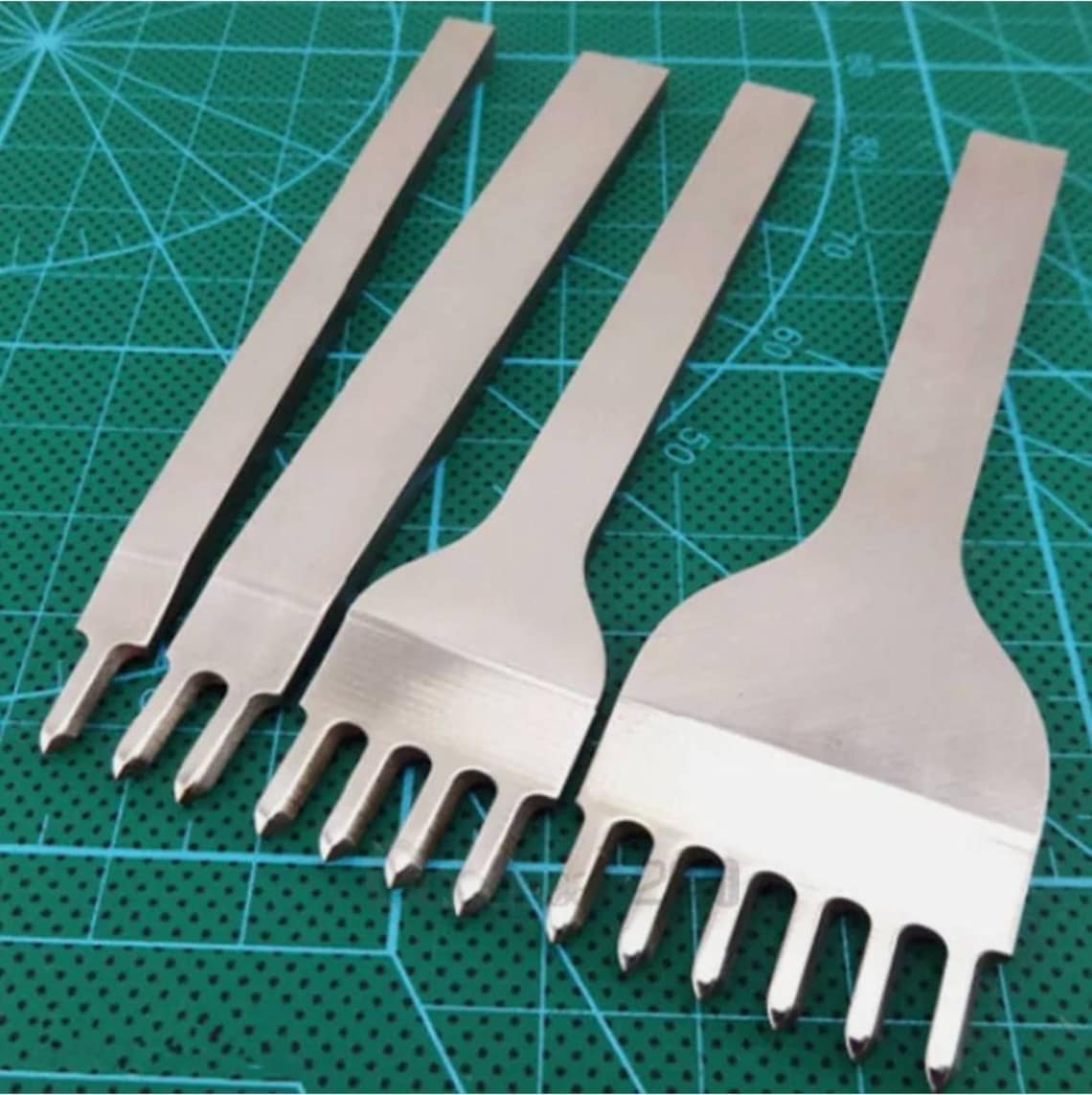 1/2/4/6 Diamond Leather Stitching Chisel Leathercraft Pricking Iron ...