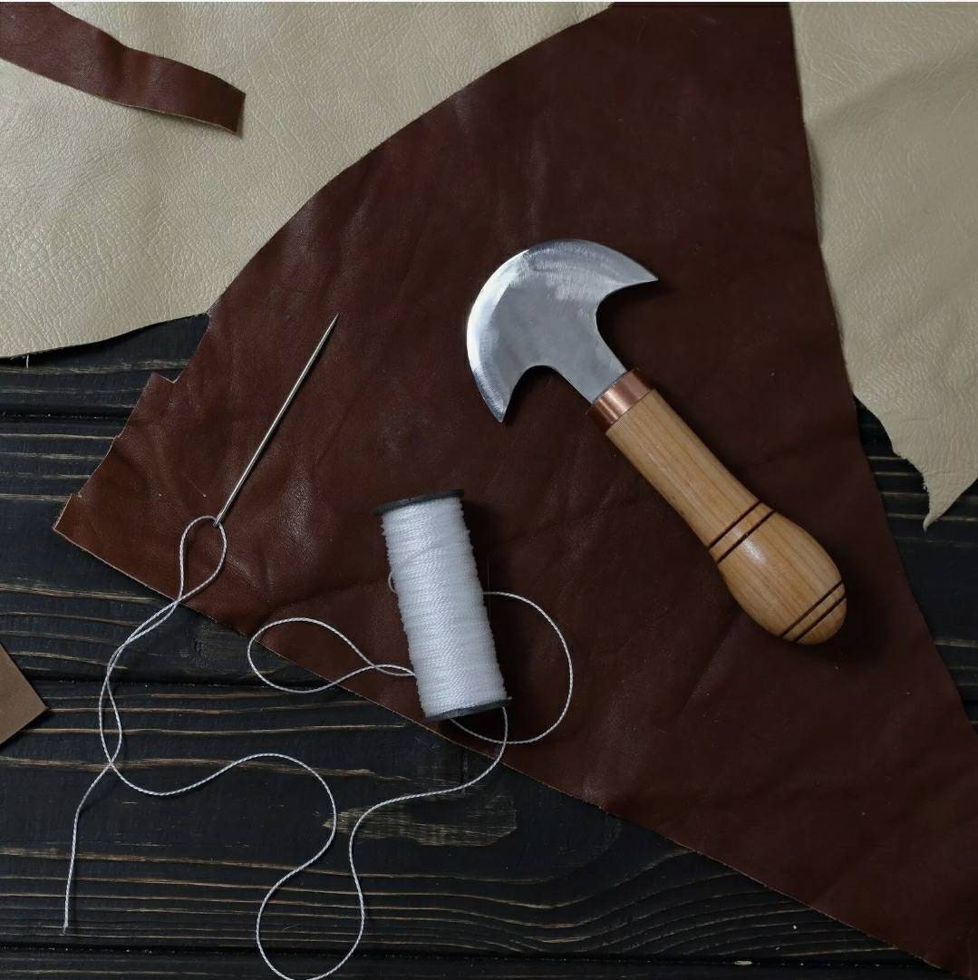 Leather Knife. Doubled Edged Rounded Knife for Leather Craft | Etsy