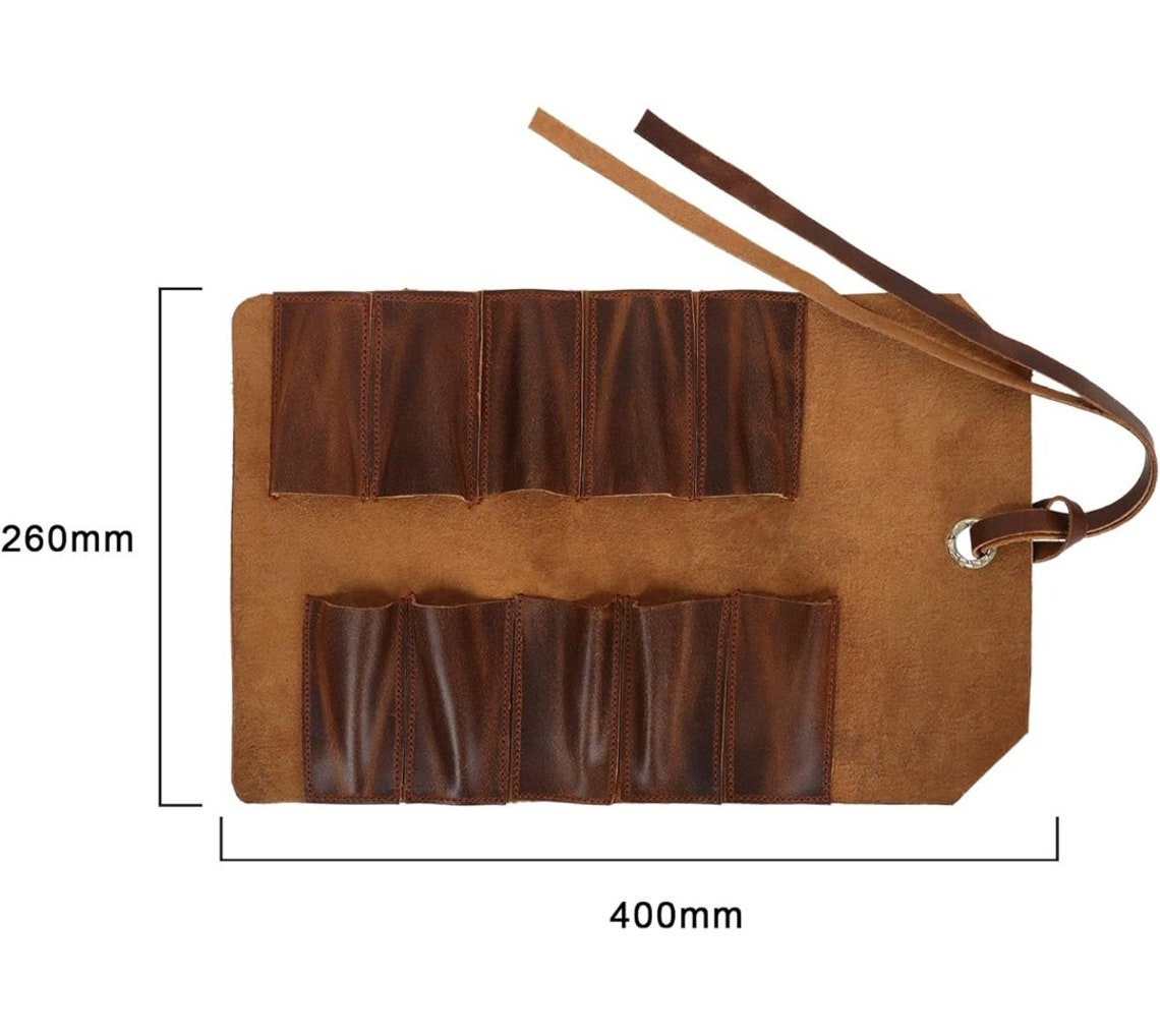 Leather Tool Roll up Pouch 10 Slot - Etsy