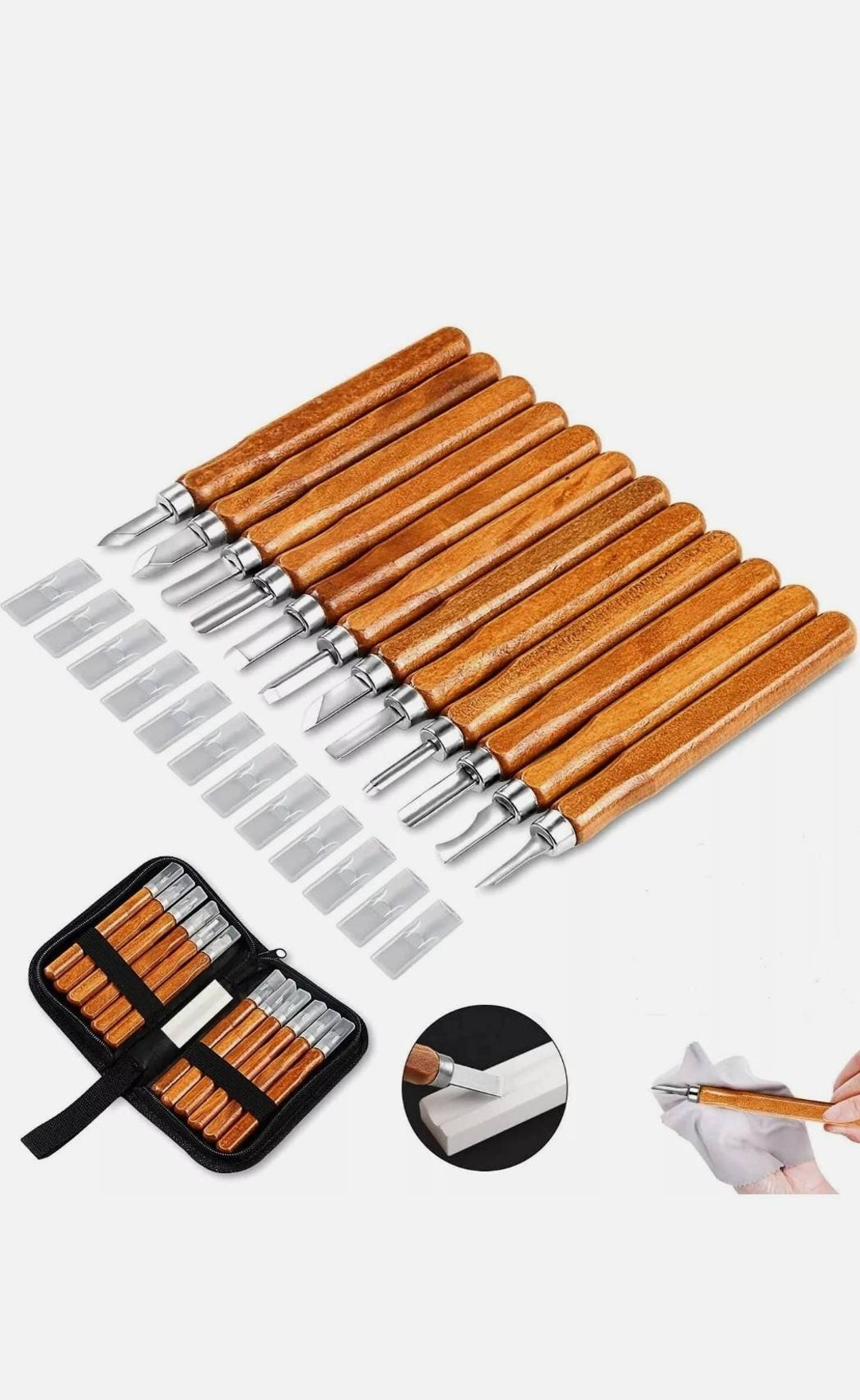 Wood Carving Hand Chisel Tool Set Professional Woodworking L 12 PCS ...