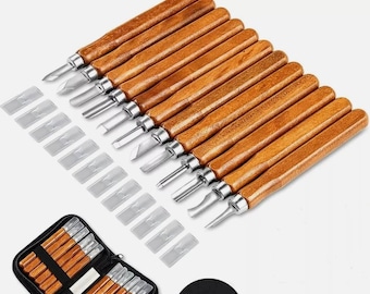 Wood Carving Hand Chisel Tool Set Professional Woodworking L 12 PCS - Etsy