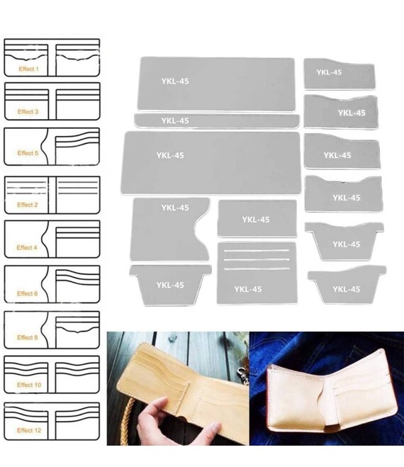 Clear Acrylic Wallet Patterns Stencil Template Set Leather - Etsy