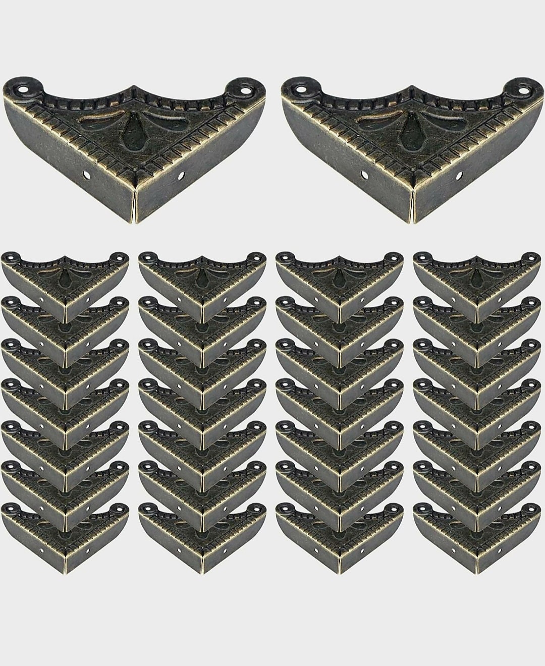 Metal Book Corner Edge Cover Guard Vintage Iron Corner Protector 30 Pcs ...