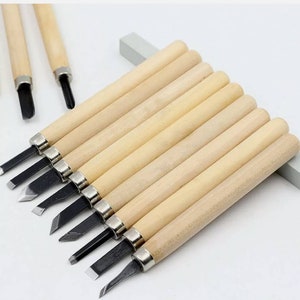 Wood Carving Hand Chisel Tool Set Professional Woodworking L 12 PCS ...