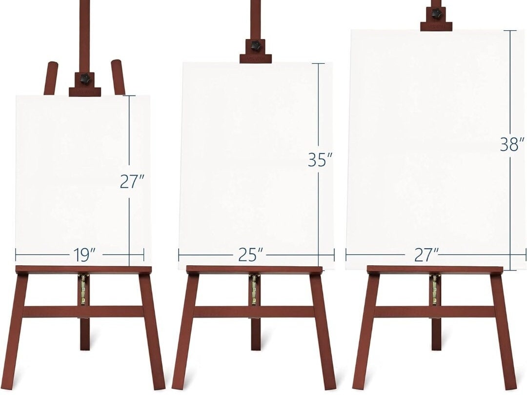 Adjustable Height Display Easel 57" to 76", Holds Canvas up to 43 ...