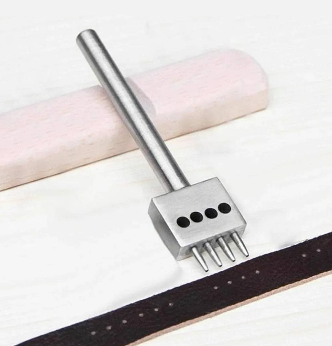 2/4/6 Leather Stitching Chisel Leathercraft Pricking Iron Tool 4mm-8mm ...