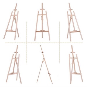 Portable Wood Tripod Artist Sketch Painting Easel Adjustable Frame ...