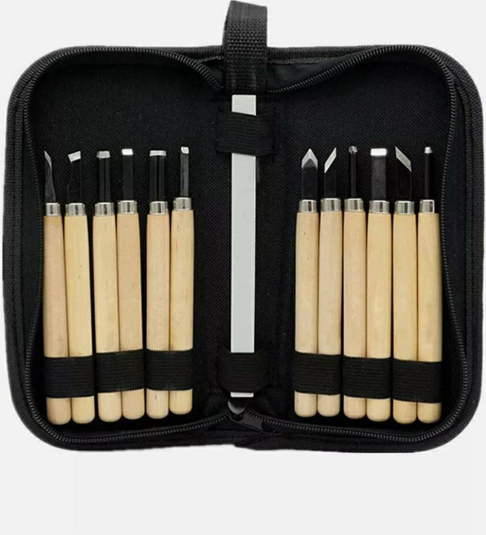 Wood Carving Hand Chisel Tool Set Professional Woodworking L 12 PCS ...