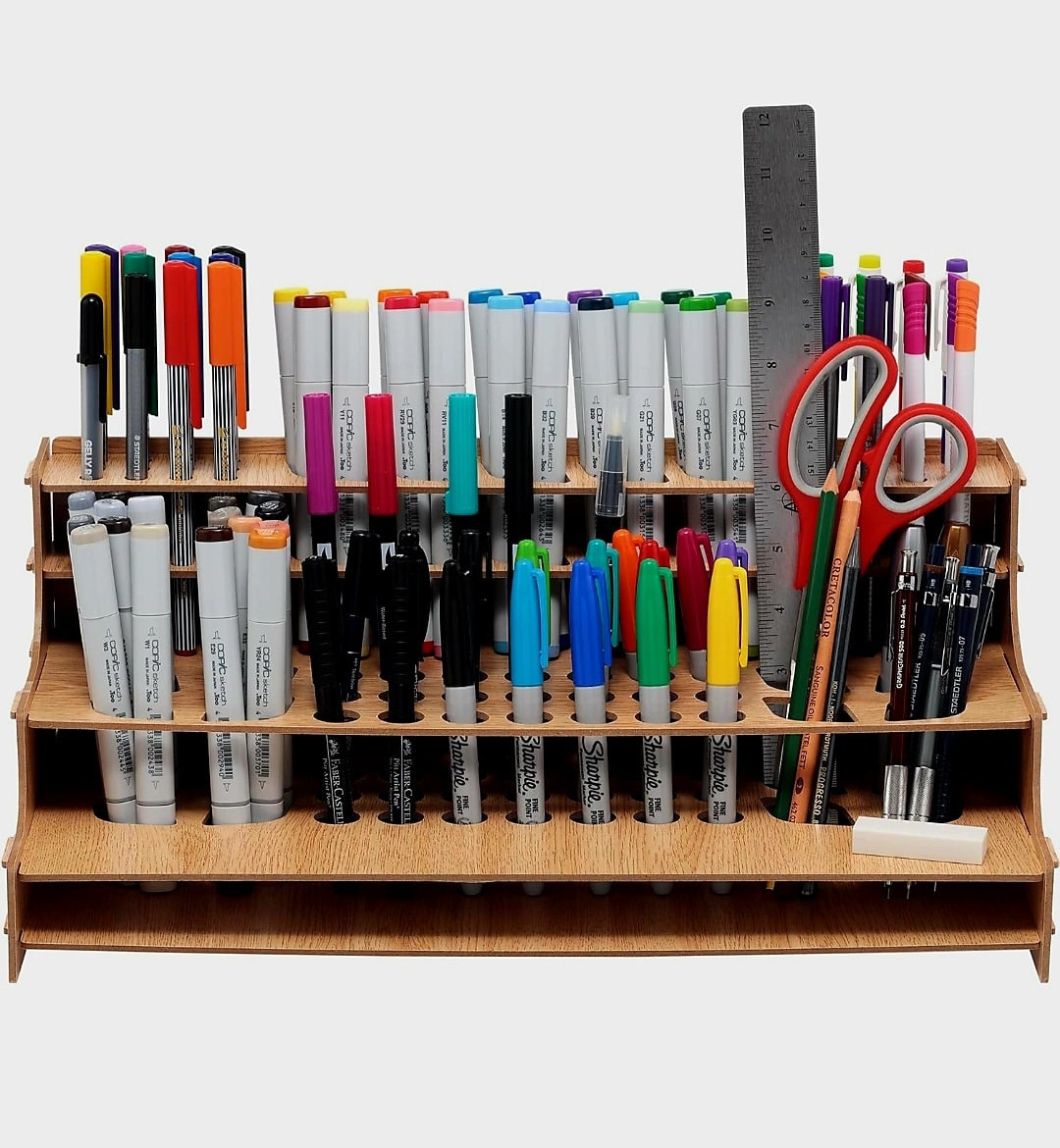 Artist Drawing Rack - Wood Grain Laminate Multi Layer Desk Stand ...