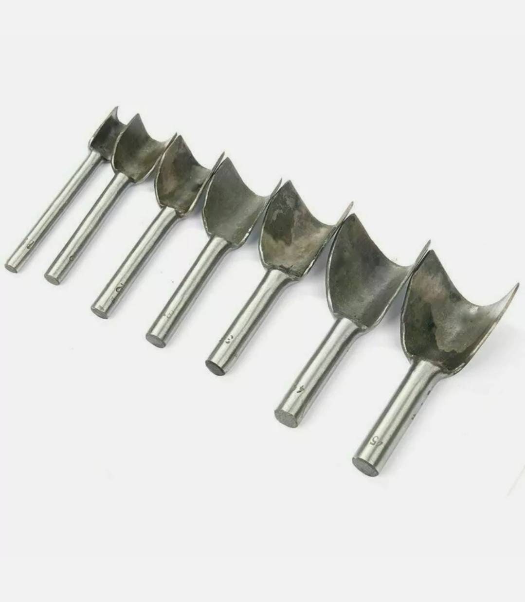 7 pcs Leather Craft Half-Round V-Shaped Cutter Punch Belt End Cutter ...