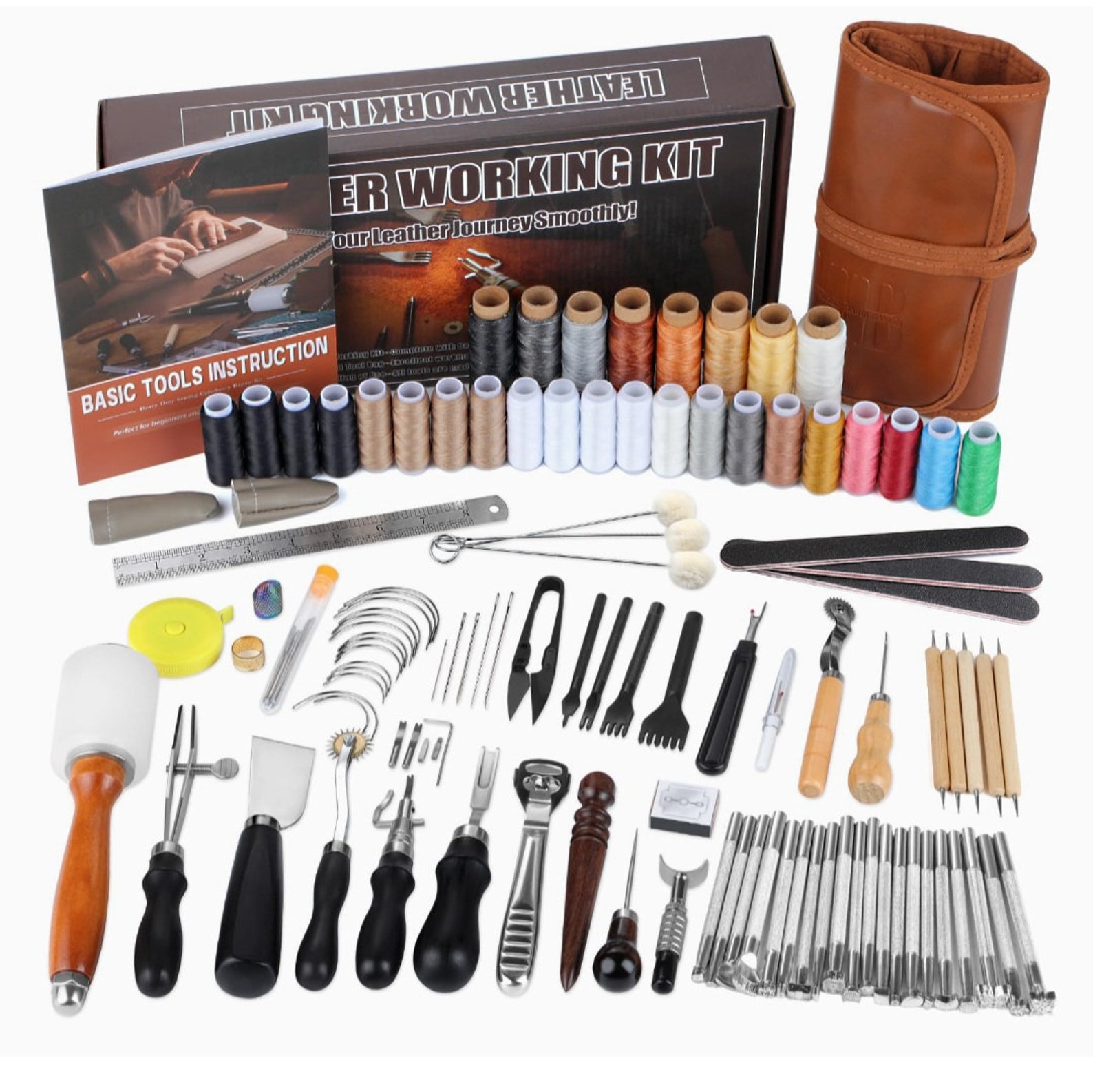 Leather Craft Tools Leather Working Tools Kit With Custom Storage Bag ...