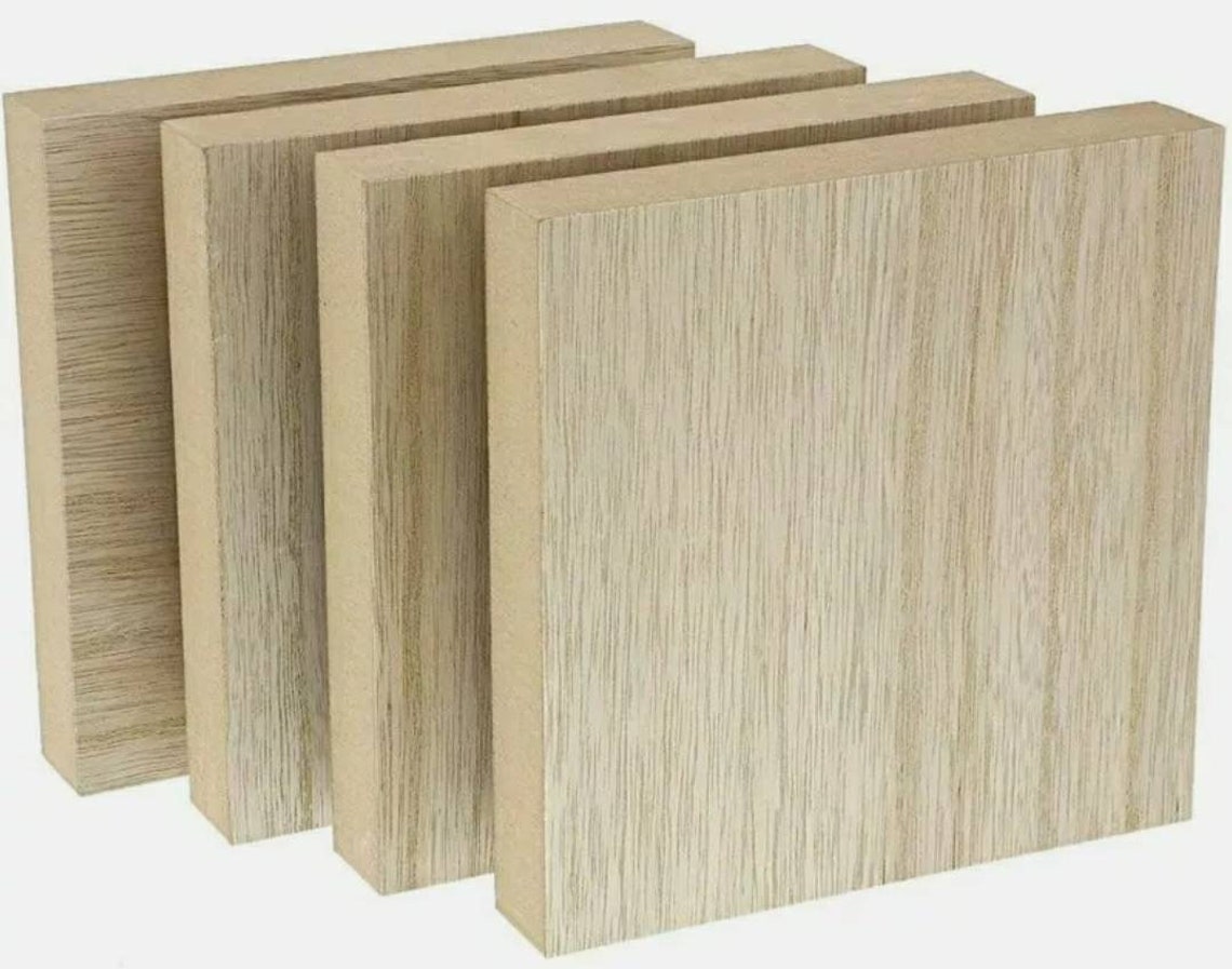 4x Unfinished MDF Wood Square Blocks Wooden Cutouts Pieces for - Etsy UK