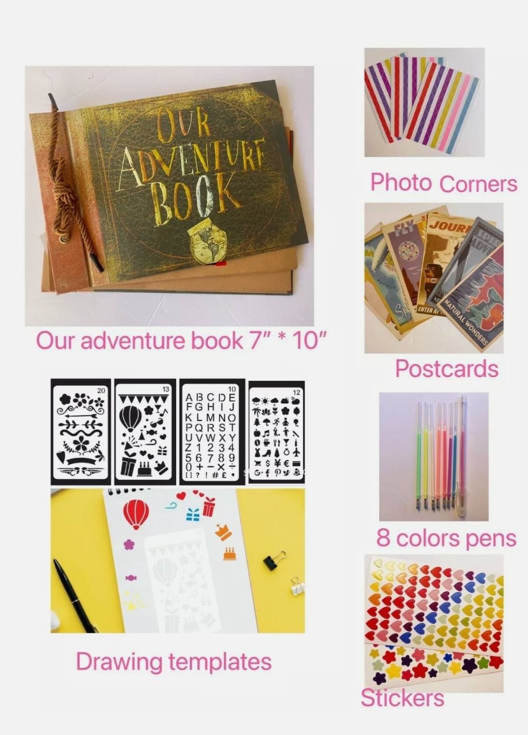 Pixar Movie up Our Adventure Book DIY Scrapbook My Travel Memories ...