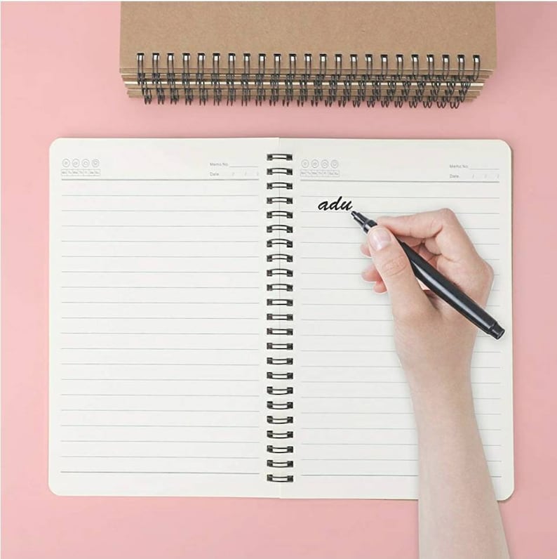 Kraft Cover Spiral Notebook Journal Travel Writing Lined - Etsy