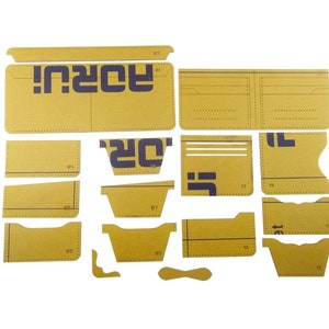 Clear Acrylic Wallet Patterns Stencil Template Set Leather Craft DIY ...