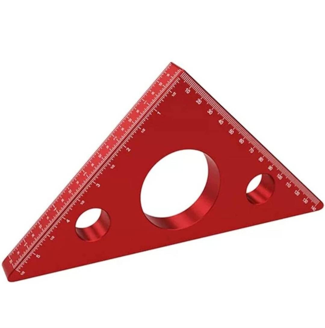 Aluminium Alloy Woodworking Triangle Ruler Inch Metric Measuring Tools ...