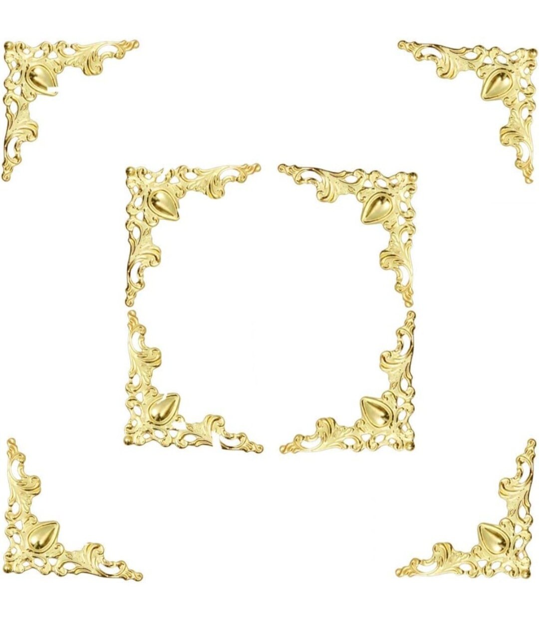 48 Solid Pure Copper Box Corner Protectors, Retro Table Edge Cover ...