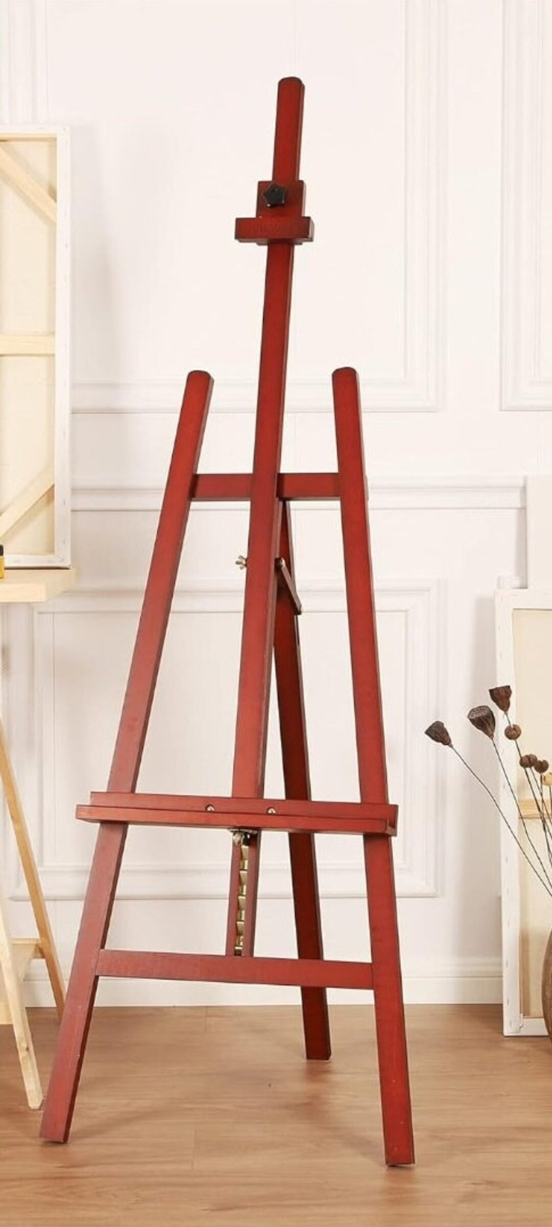 Adjustable Height Display Easel 57" to 76", Holds Canvas up to 43 ...