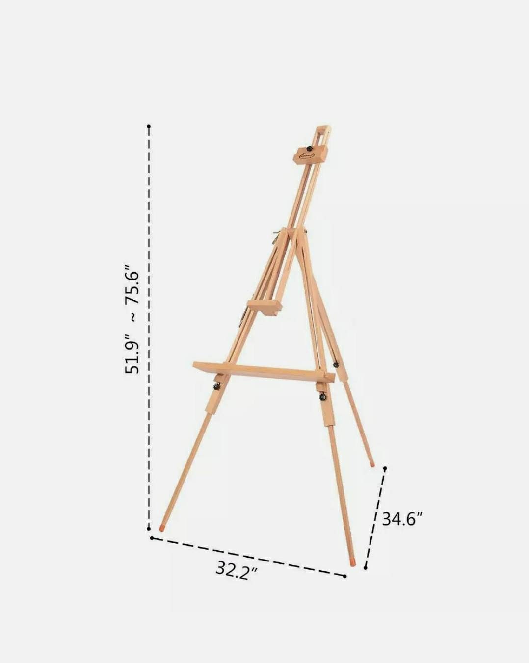 Adjustable Height Professional Folding Durable Art Wooden Easel Sketch ...