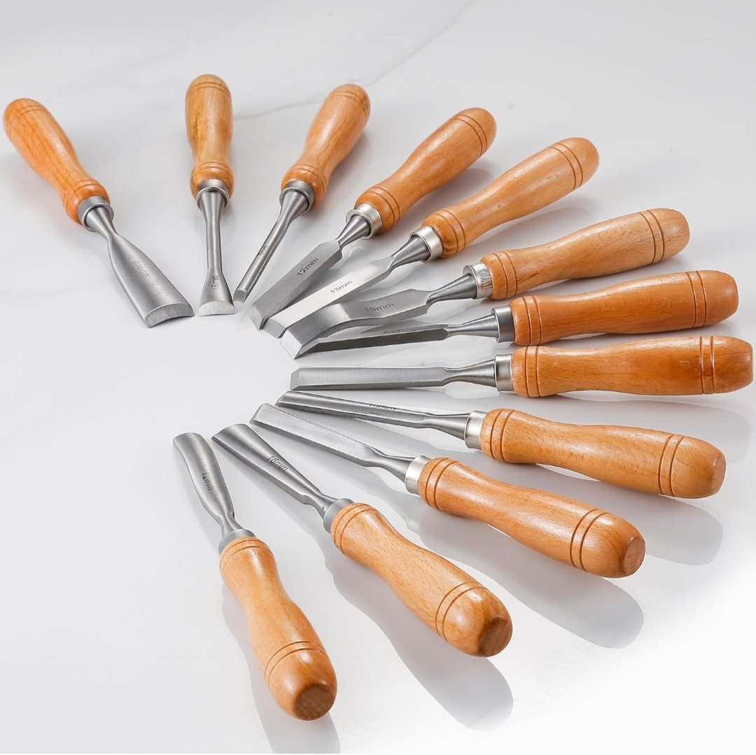 Wood Carving Hand Chisel Tool Set Professional Woodworking L 12 PCS - Etsy