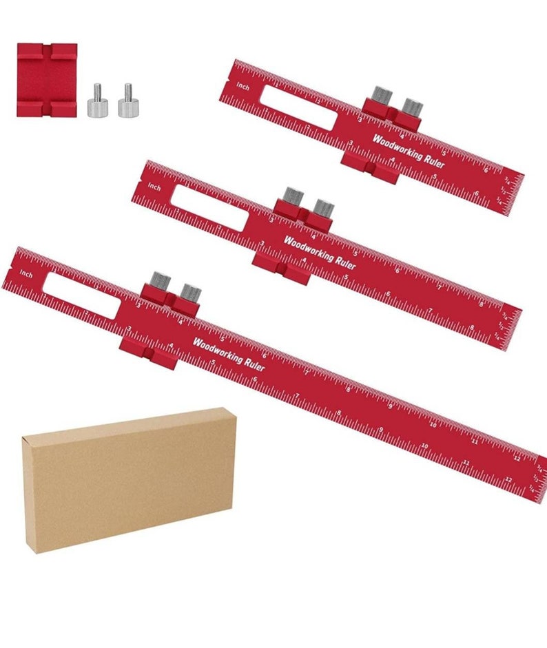 Woodworking Ruler Precision Slide Pocket Ruler, Wood Working Square ...