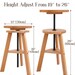 Height Adjustable Wooden Stool, Wood Artist Art Stool, Wood Drafting ...