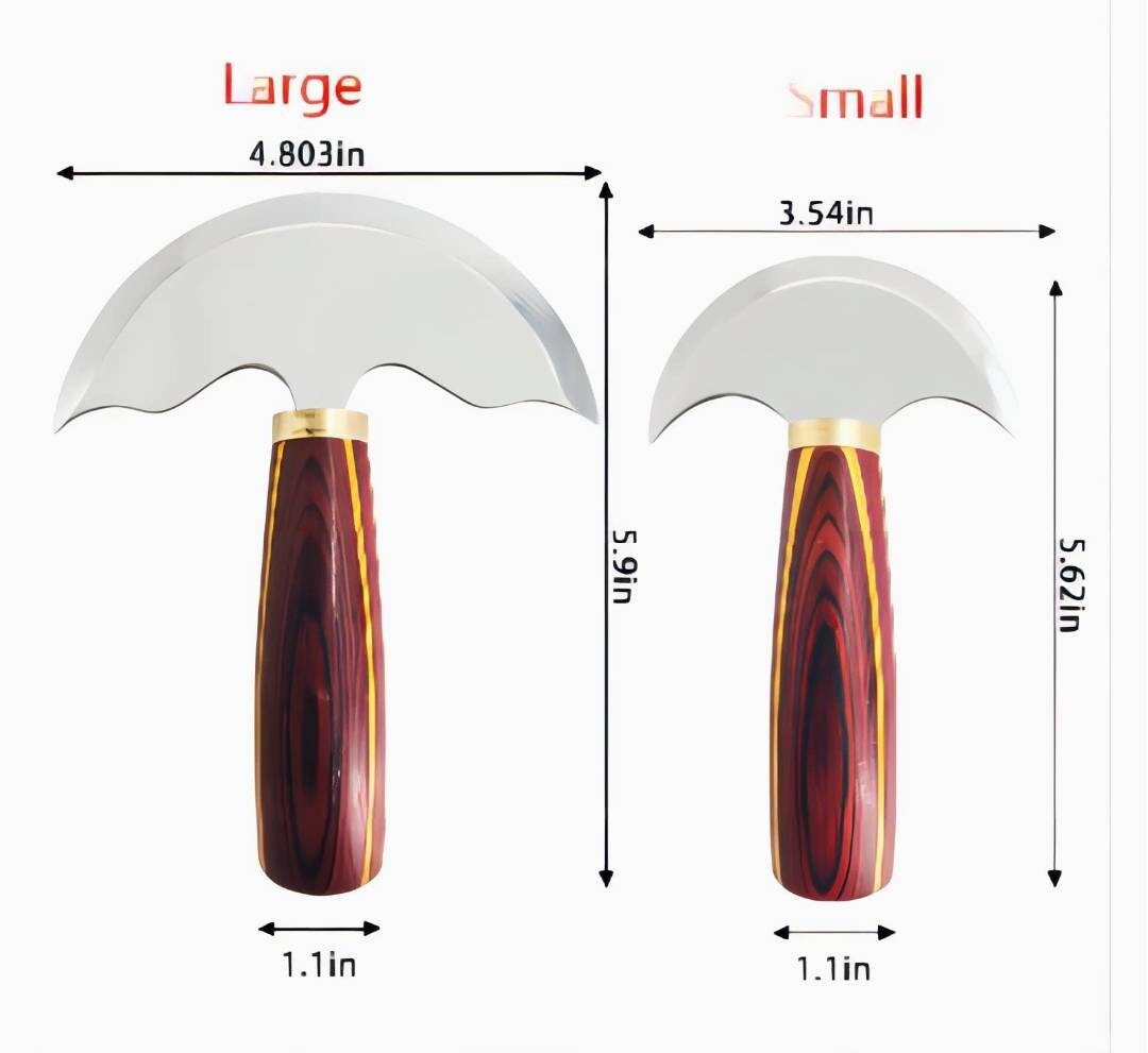 Leather Round Head Knife With Wooden Handle, Leather Working Knife for ...