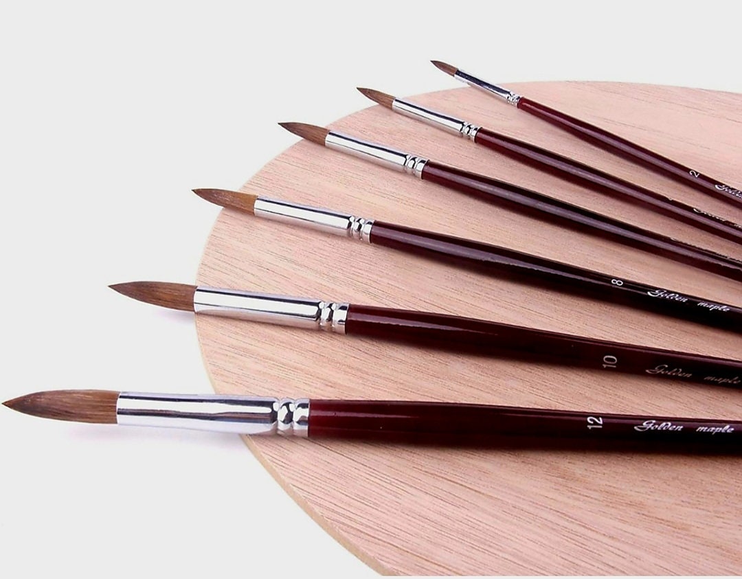Round Point Tip Paint Brush Set for Watercolor Acrylic Painting ...