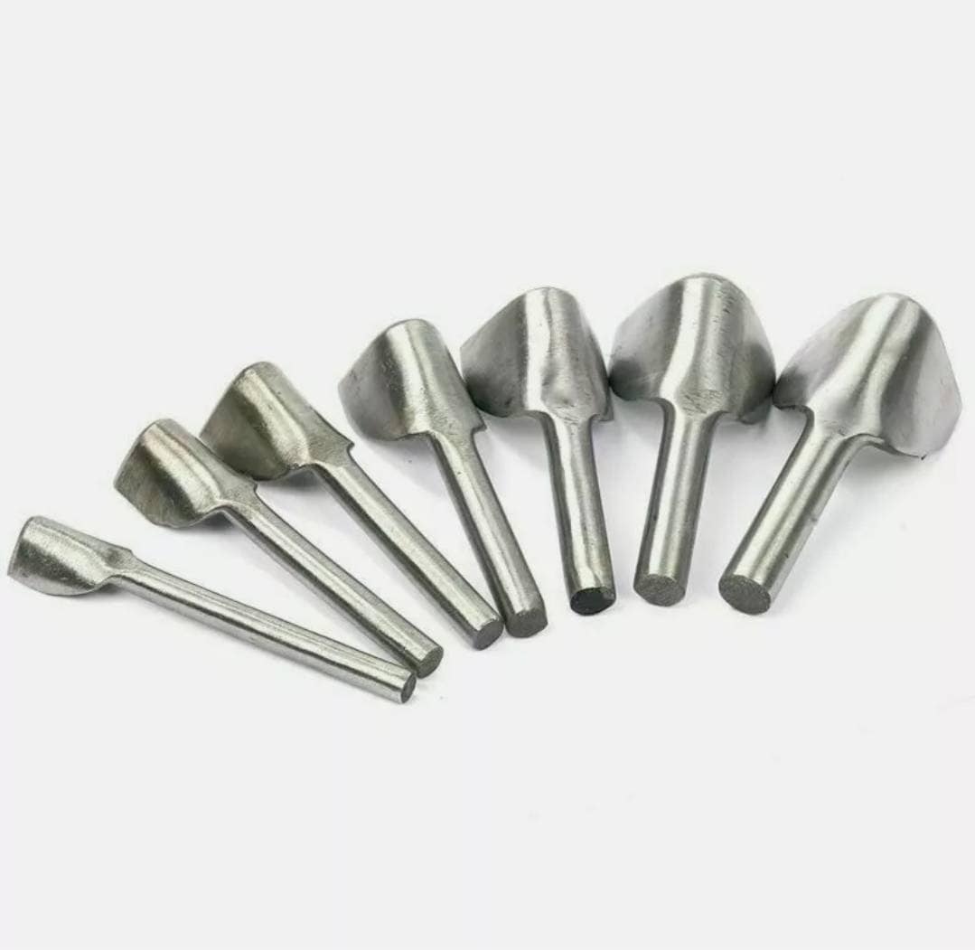 7 pcs Leather Craft Half-Round V-Shaped Cutter Punch Belt End Cutter ...
