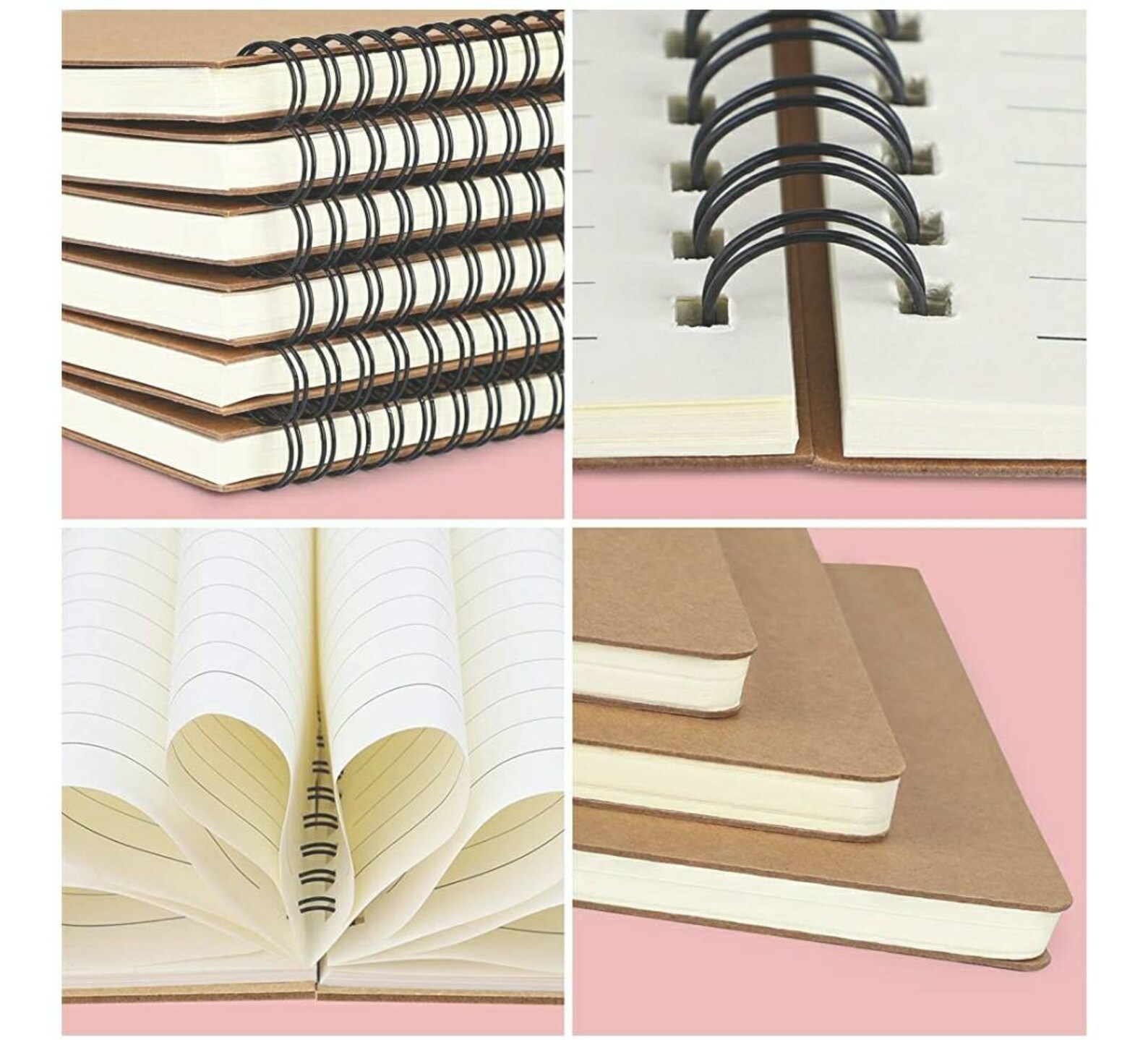 Kraft Cover Spiral Notebook Journal Travel Writing Lined - Etsy