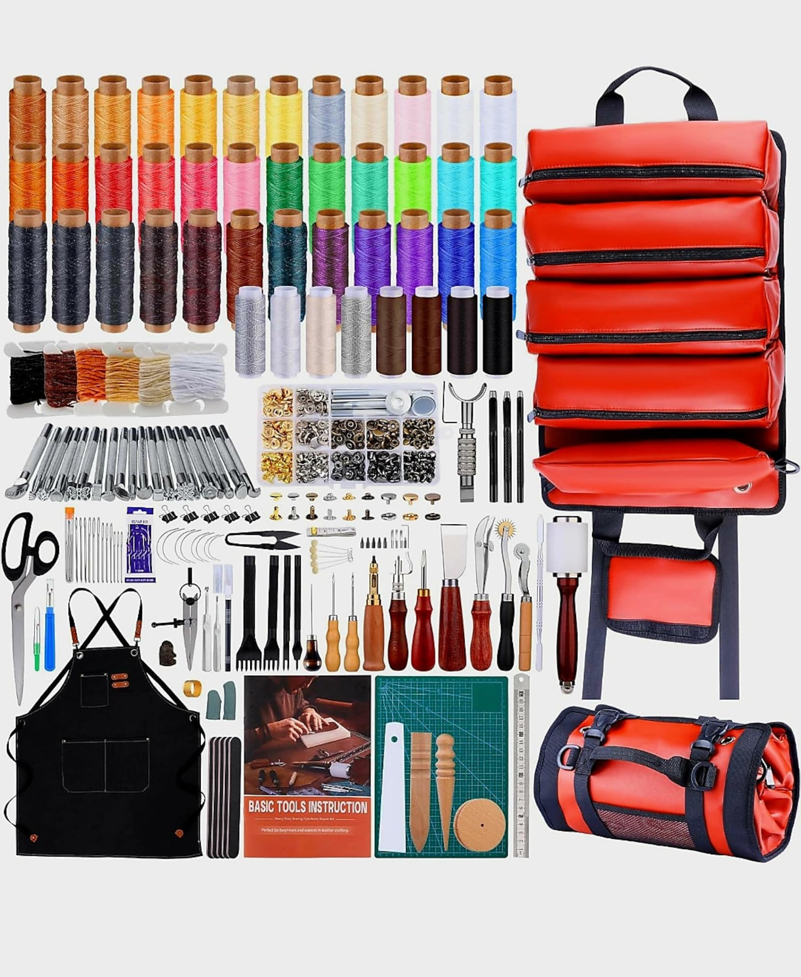Leather Craft Tools Leather Working Tools Kit With Custom Storage Bag ...