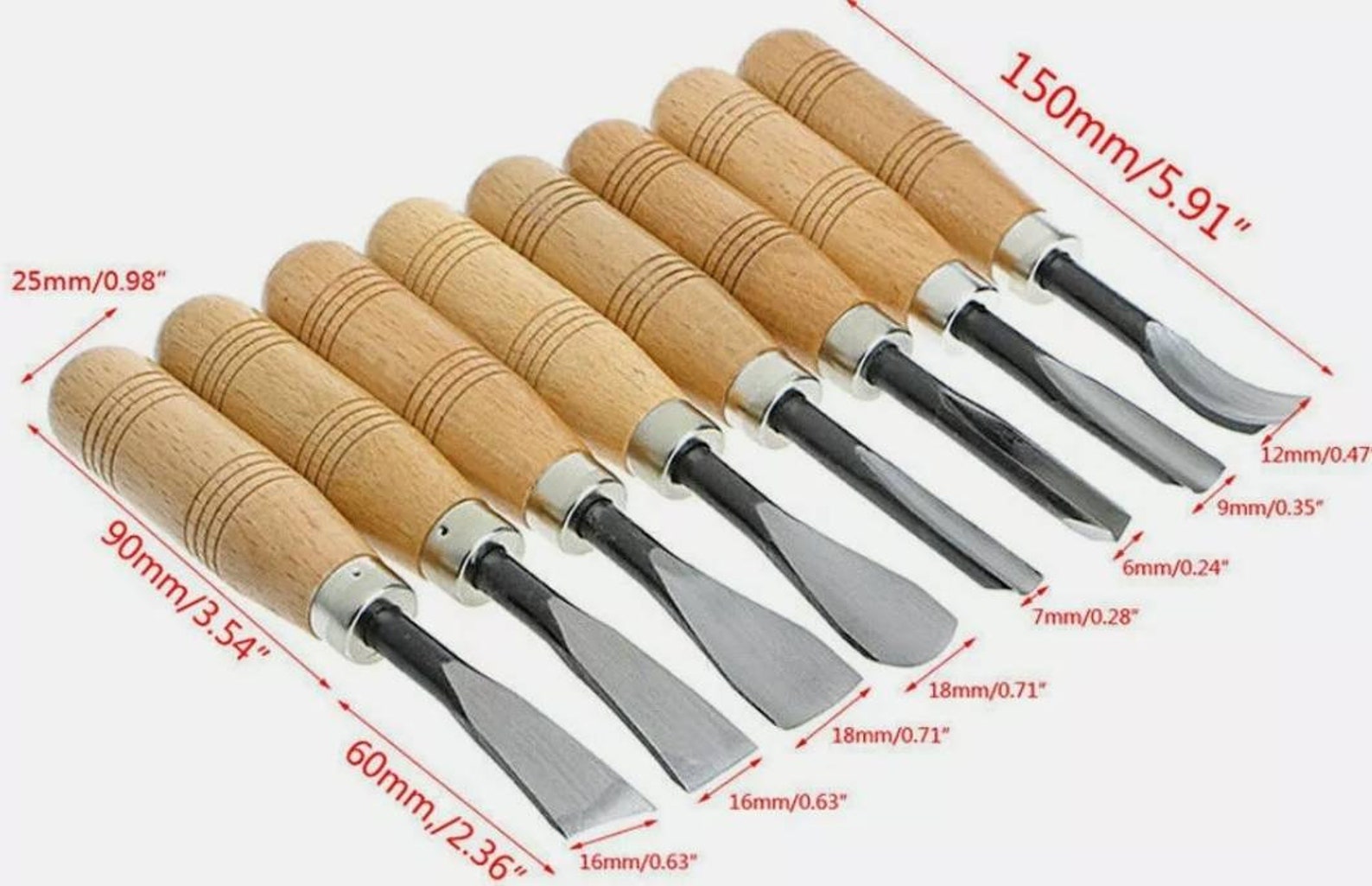 6/8pcs Woodworking Detail Chisel Wood Carving Knives Set Professional ...