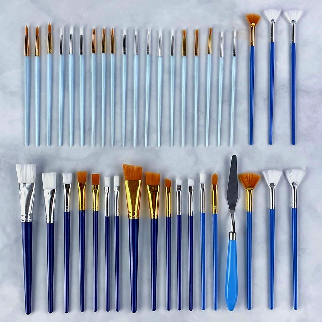 Acrylic Paint Brush Set, Acrylic Paint Brushes for Canvas Painting ...