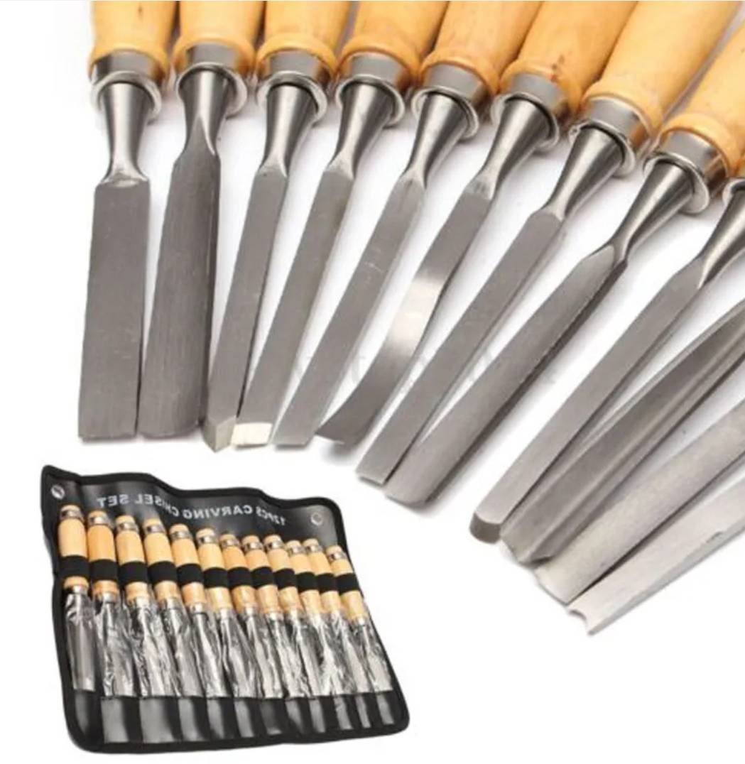 Wood Carving Hand Chisel Tool Set Professional Woodworking L 12 PCS - Etsy
