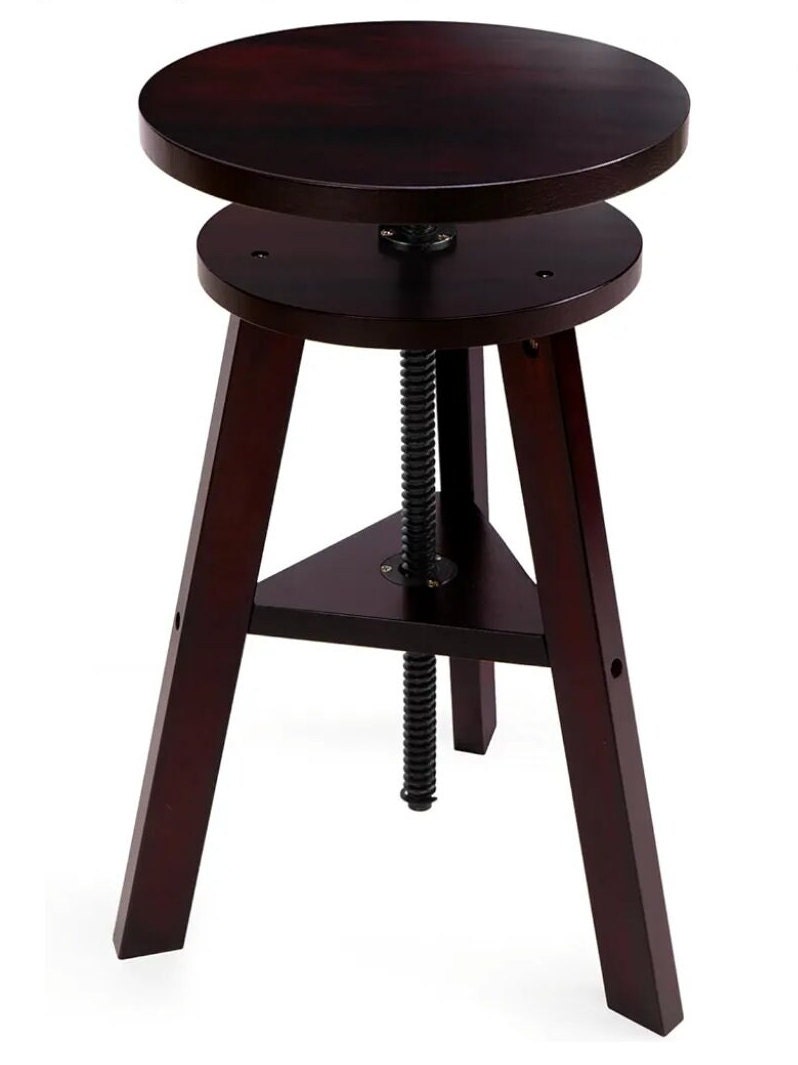 Height Adjustable Wooden Stool, Wood Artist Art Stool, Wood Drafting ...