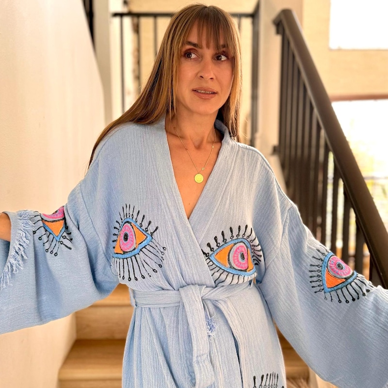 Muslin Layered Robe - Etsy