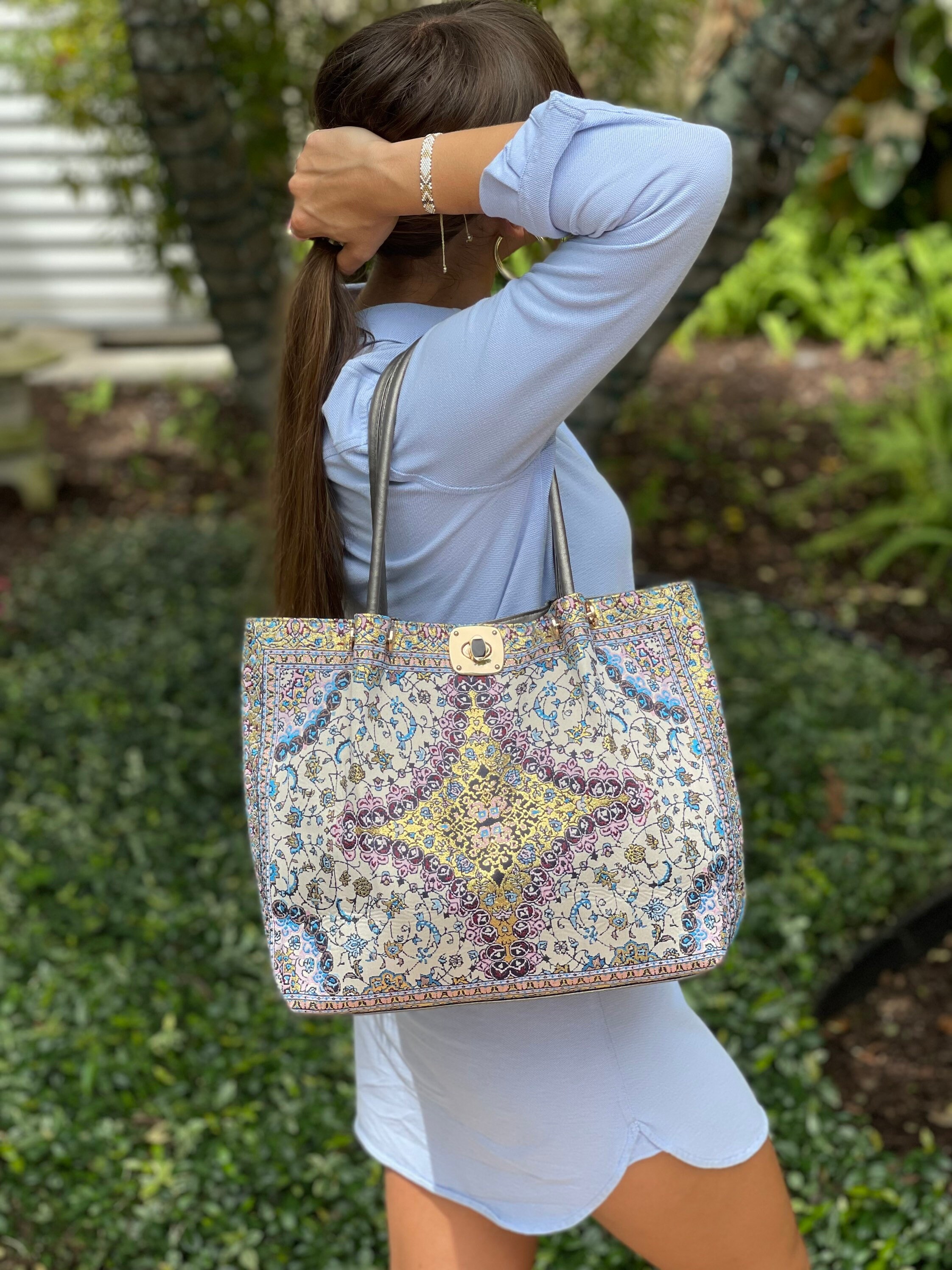 Large Women's Shoulder Bag In Traditional Turkish Fabric | Etsy