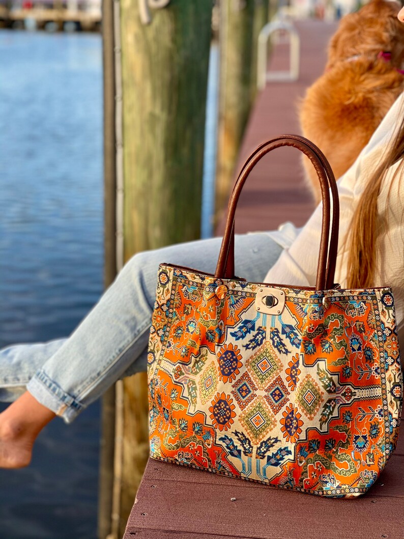 Large Women's Shoulder Bag in Traditional Turkish Fabric - Etsy