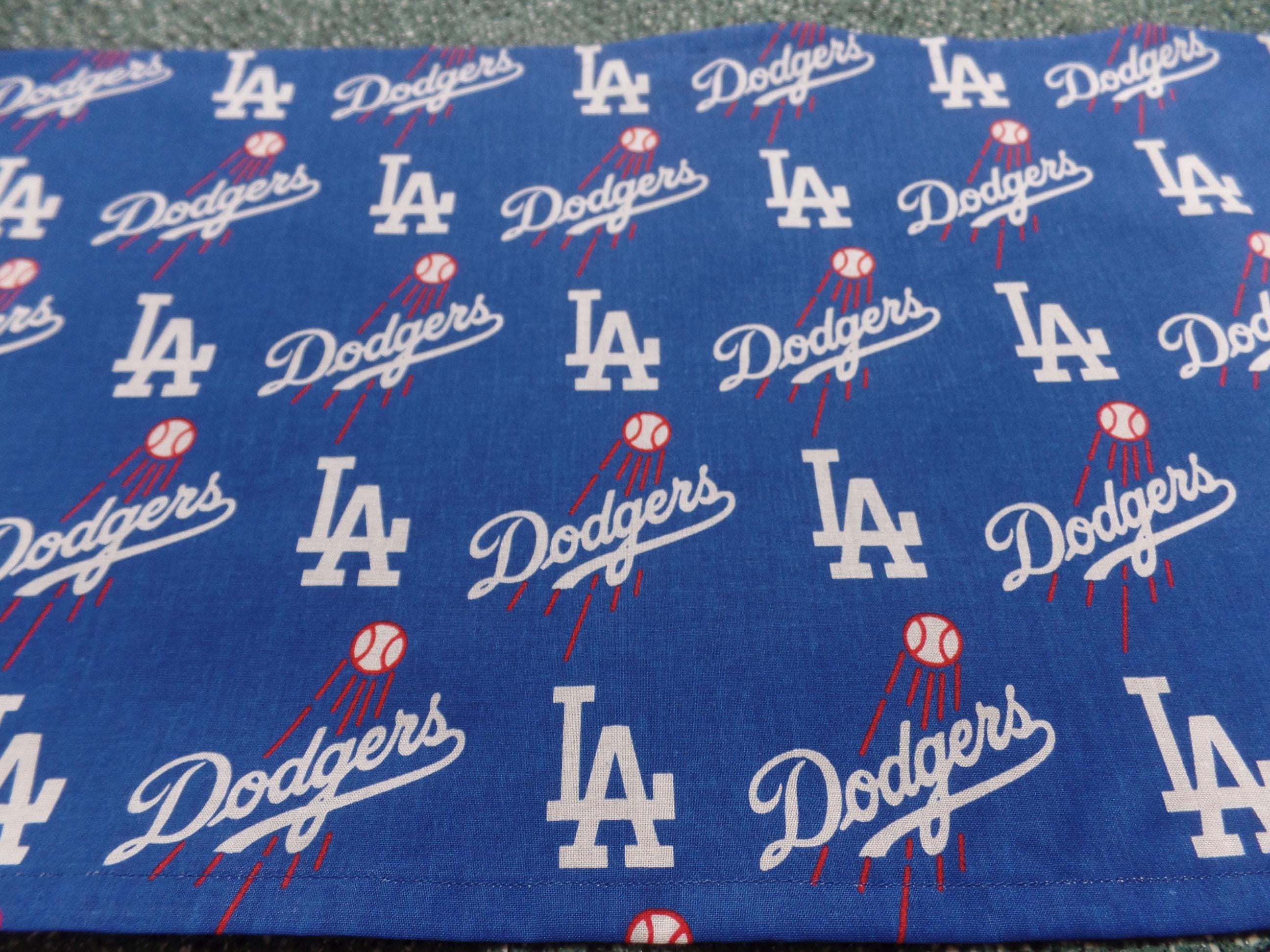 Handmade LA Dodgers Table Runner: Royal Blue Baseball Decor - Etsy