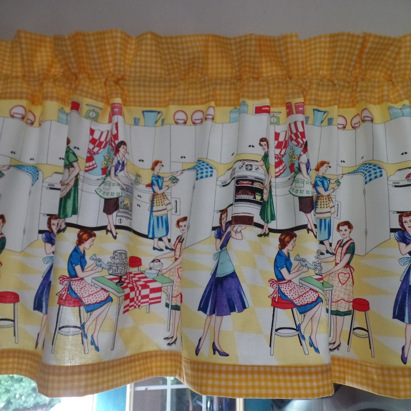 Retro Kitchen Curtains - Etsy