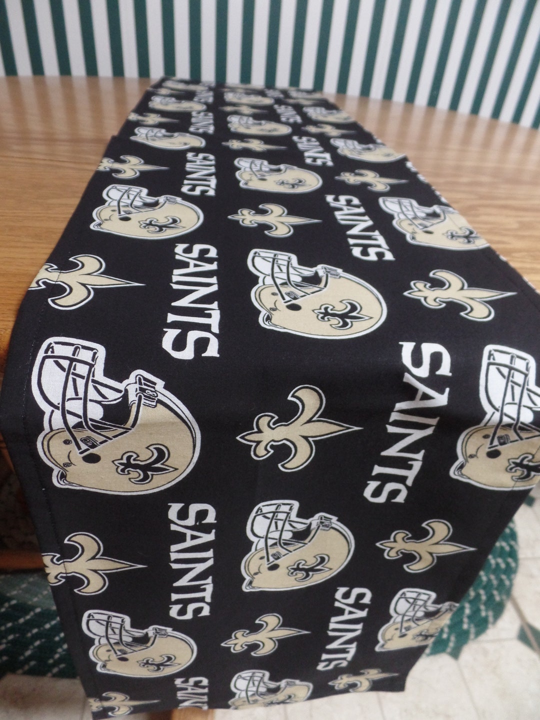 NFL New Orleans Saints, Handmade Table Runner, Football, 54" Long X 11 ...