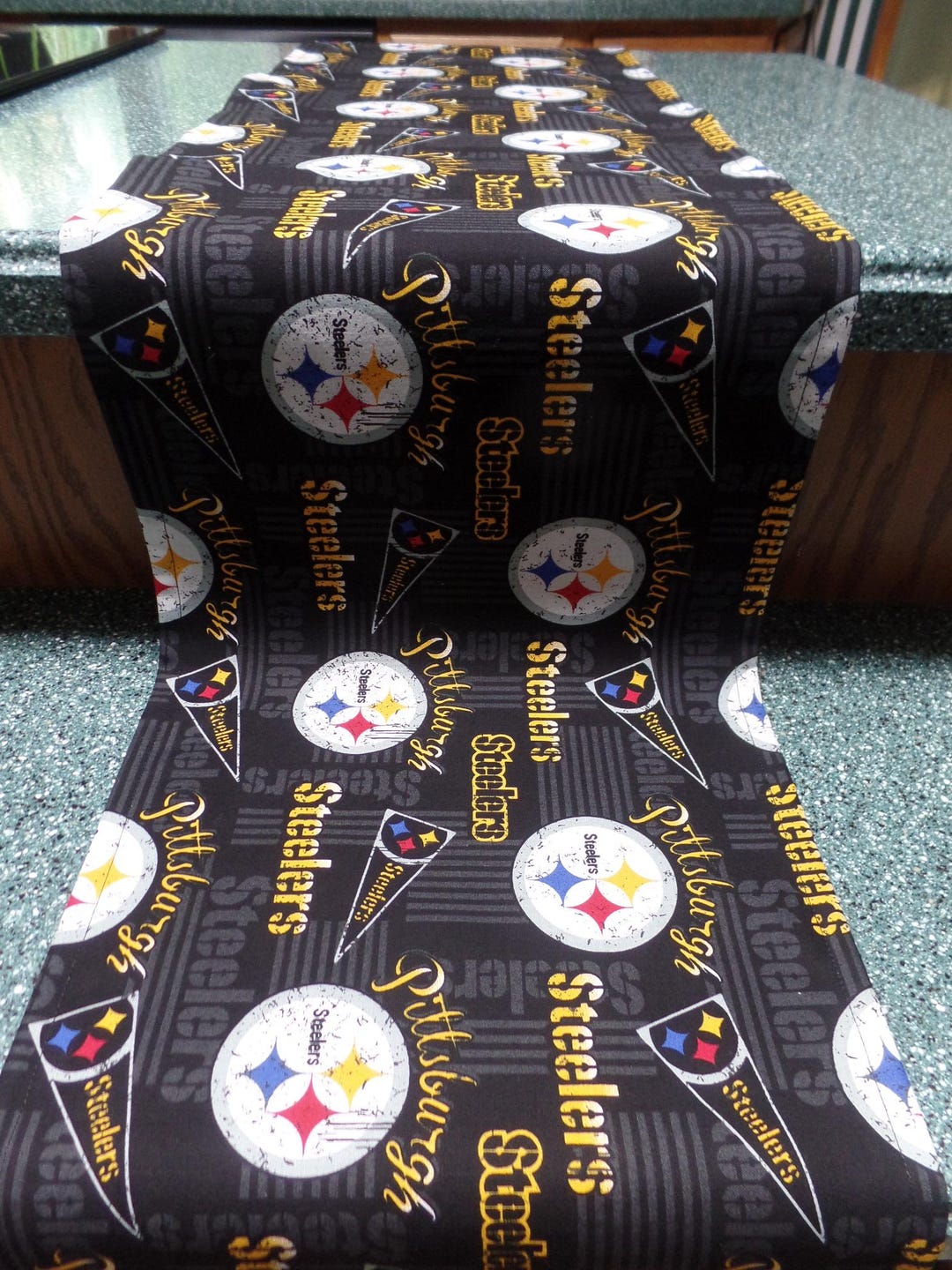 NFL Retro Pittsburgh Steelers, Handmade Table Runner, Football, 54 ...