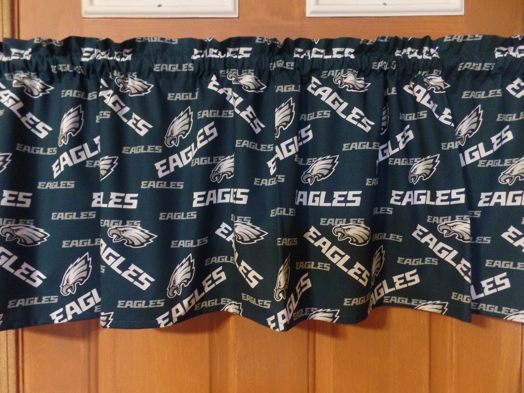 NFL Sports Team PHILADELPHIA EAGLES, Handmade Window Topper Valance ...
