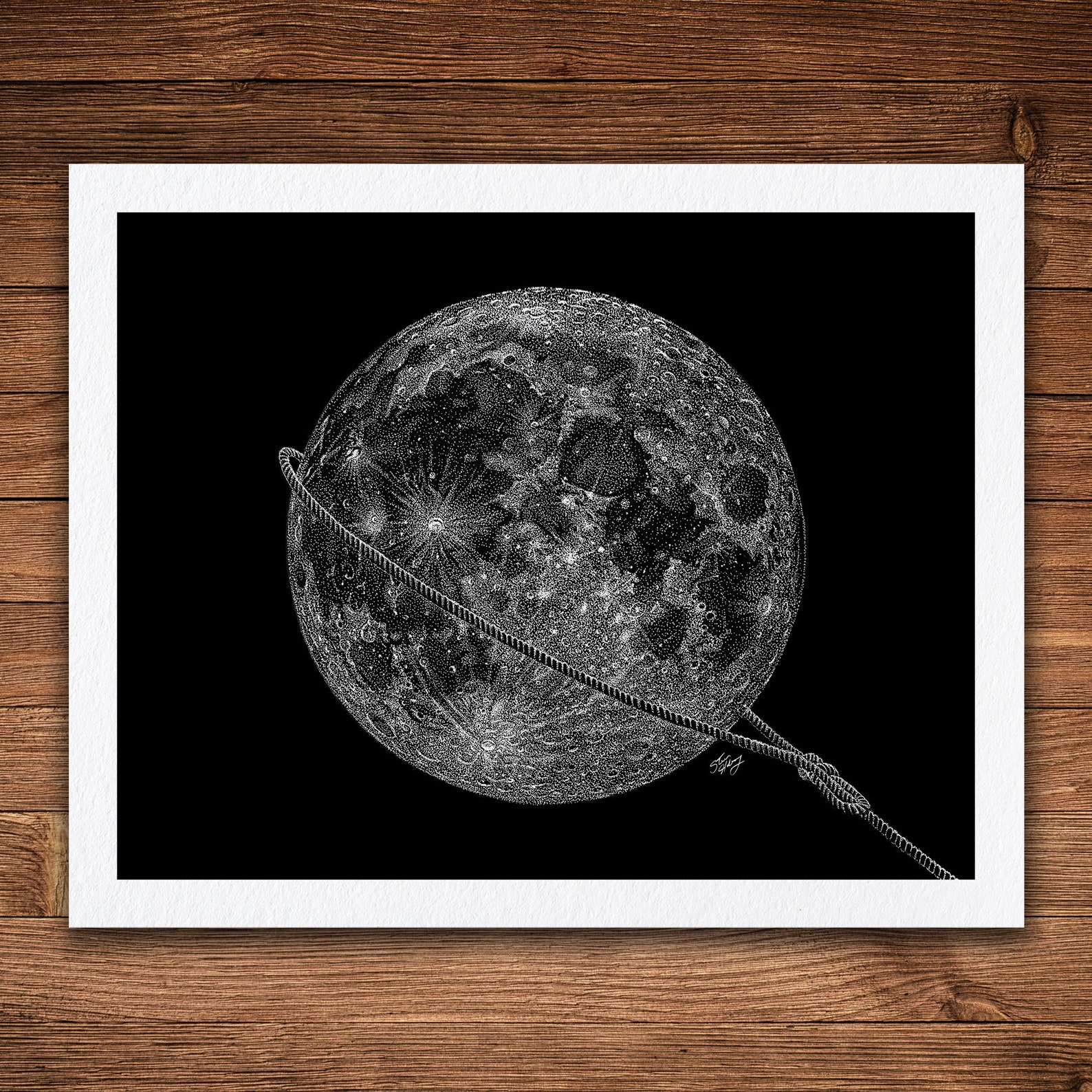 Lasso the Moon (limited Edition 10x8 Giclée Archival Print), Pen and ...